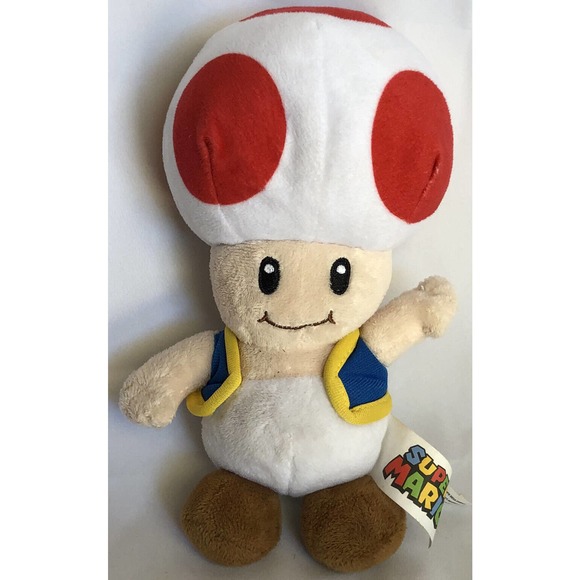 Nintendo | Toys | Nintendo Super Mario Bros Red Toad 85 Plush Stuffed ...